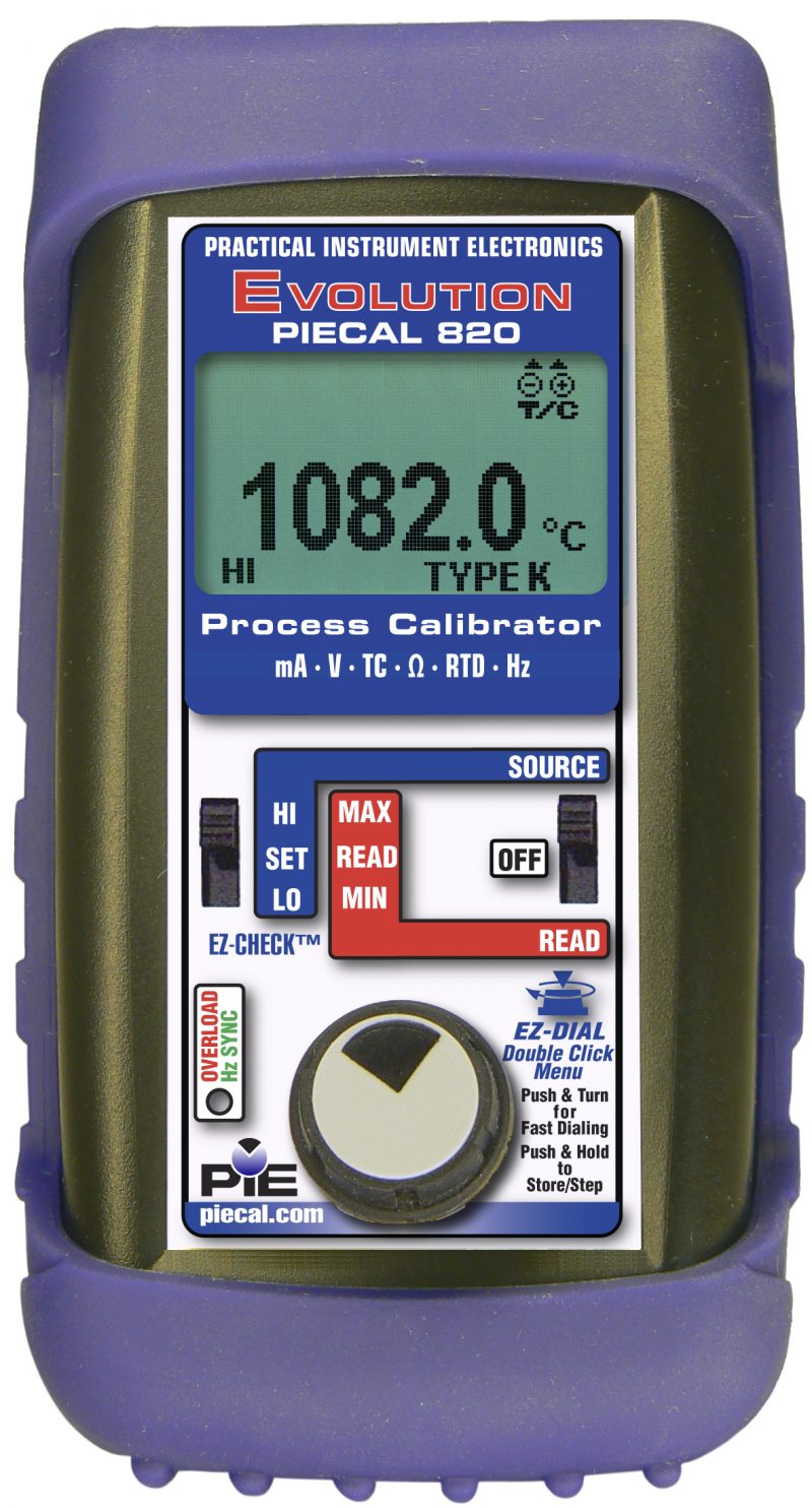 PIE 820 - Process Calibrator - mA • V • TC • Ohms • RTD • Hz - Deltakon ...